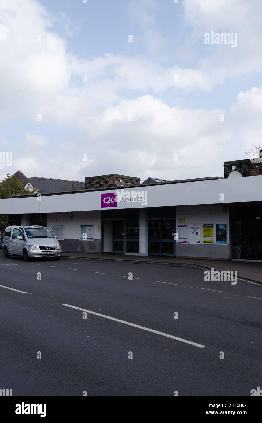 Upminster train station is the last stop on the district line, and also ...