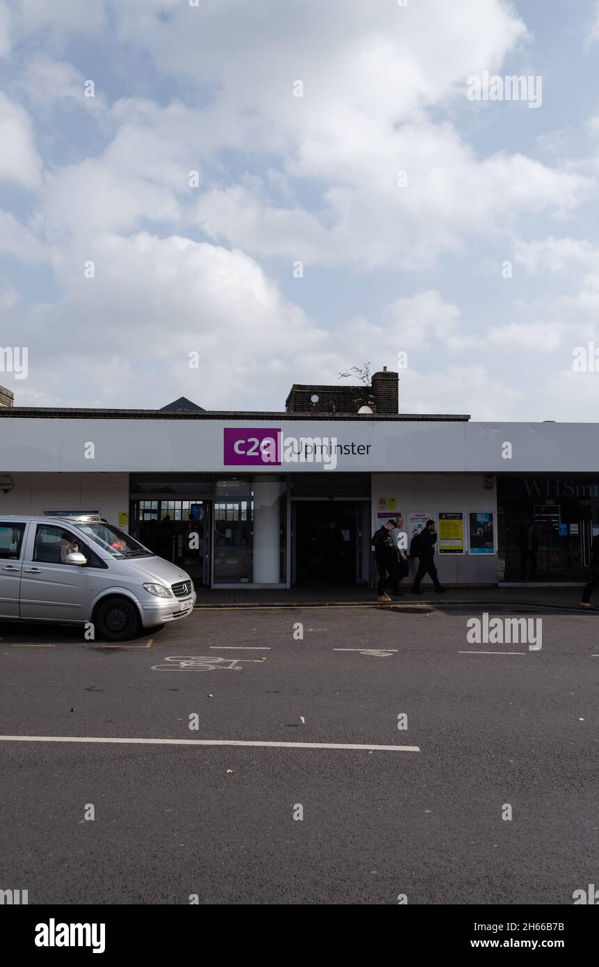 Upminster train station is the last stop on the district line, and also ...