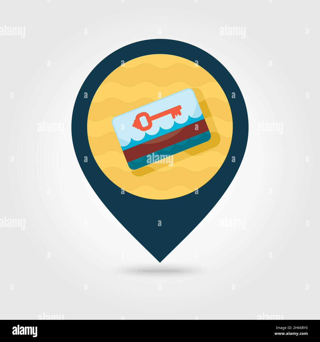 Electronic keycard vector pin map icon. Key card. Travel Map pointer ...