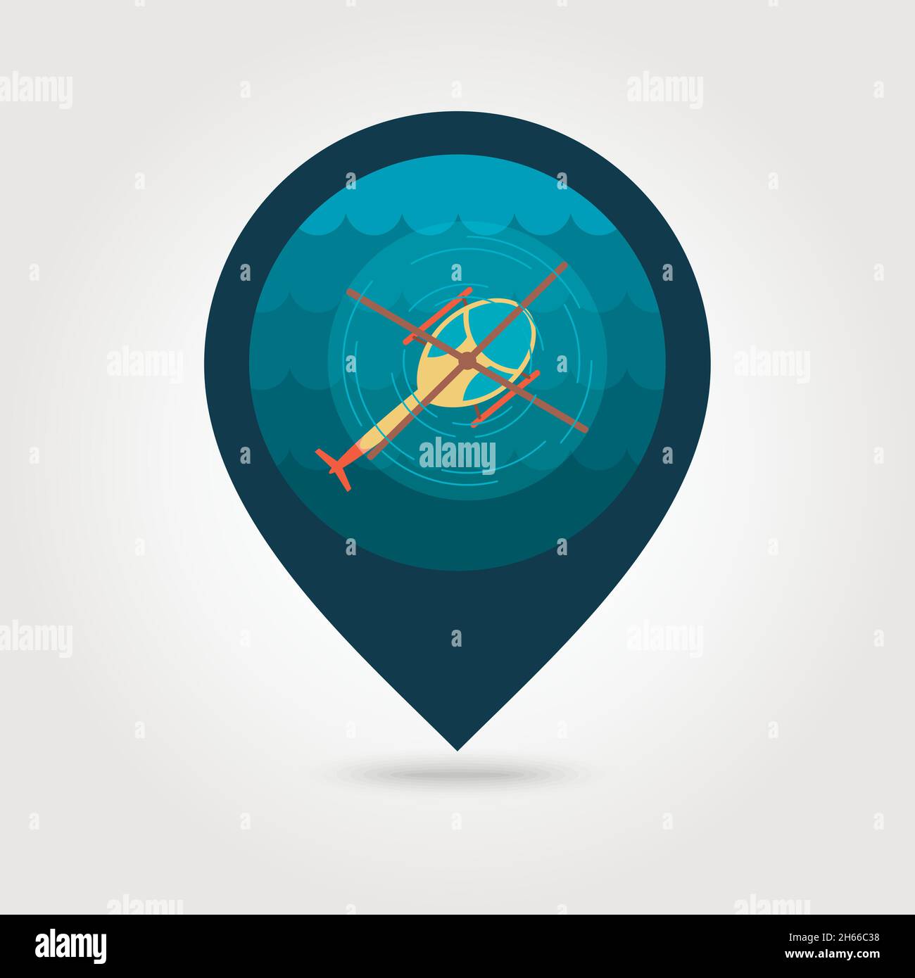 Helicopter vector pin map icon. Travel Map pointer. Summer Map markers ...