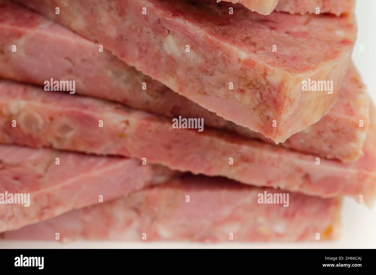 Thick slices of delicious brawn, cold cut made with flesh from the head ...