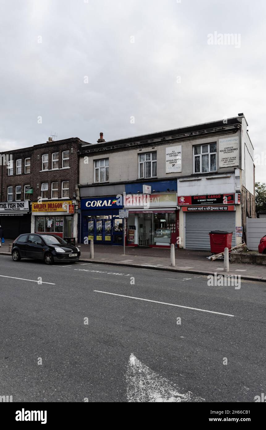 The shops along Ripple Road in Barking, London, UK Stock Photo - Alamy
