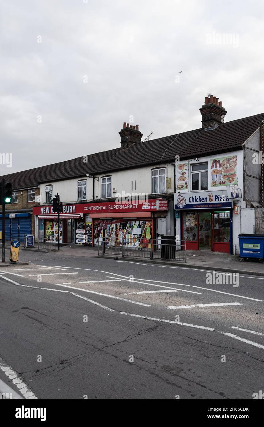 The shops along Ripple Road in Barking, London, UK Stock Photo - Alamy