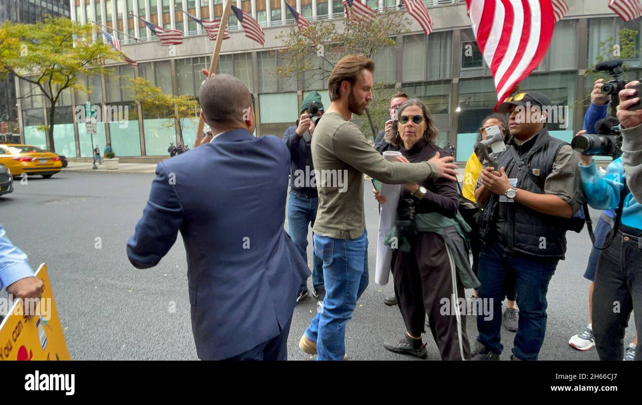 New York, NY, USA. 13th Nov, 2021. Expendable Frontline Heroes rally ...