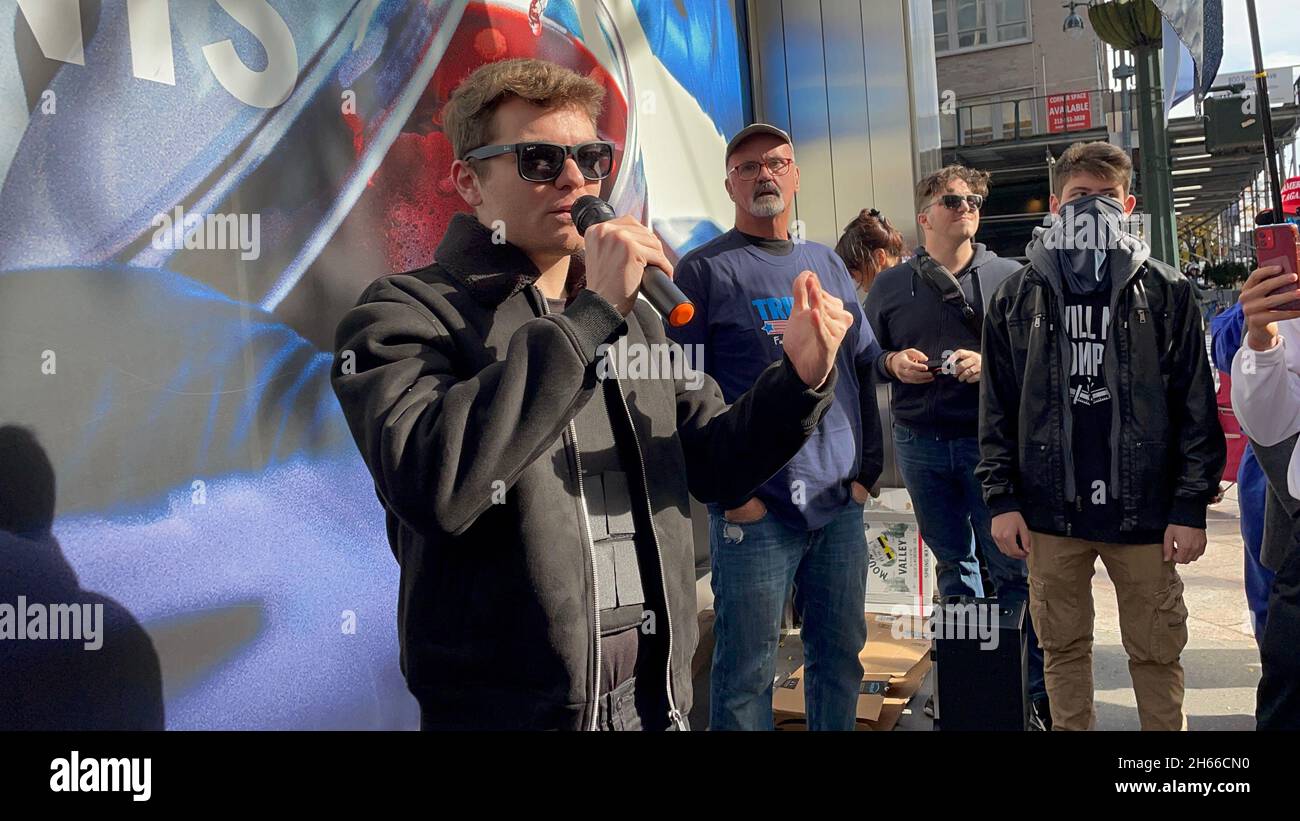 New York, NY, USA. 13th Nov, 2021. American far-right and white ...