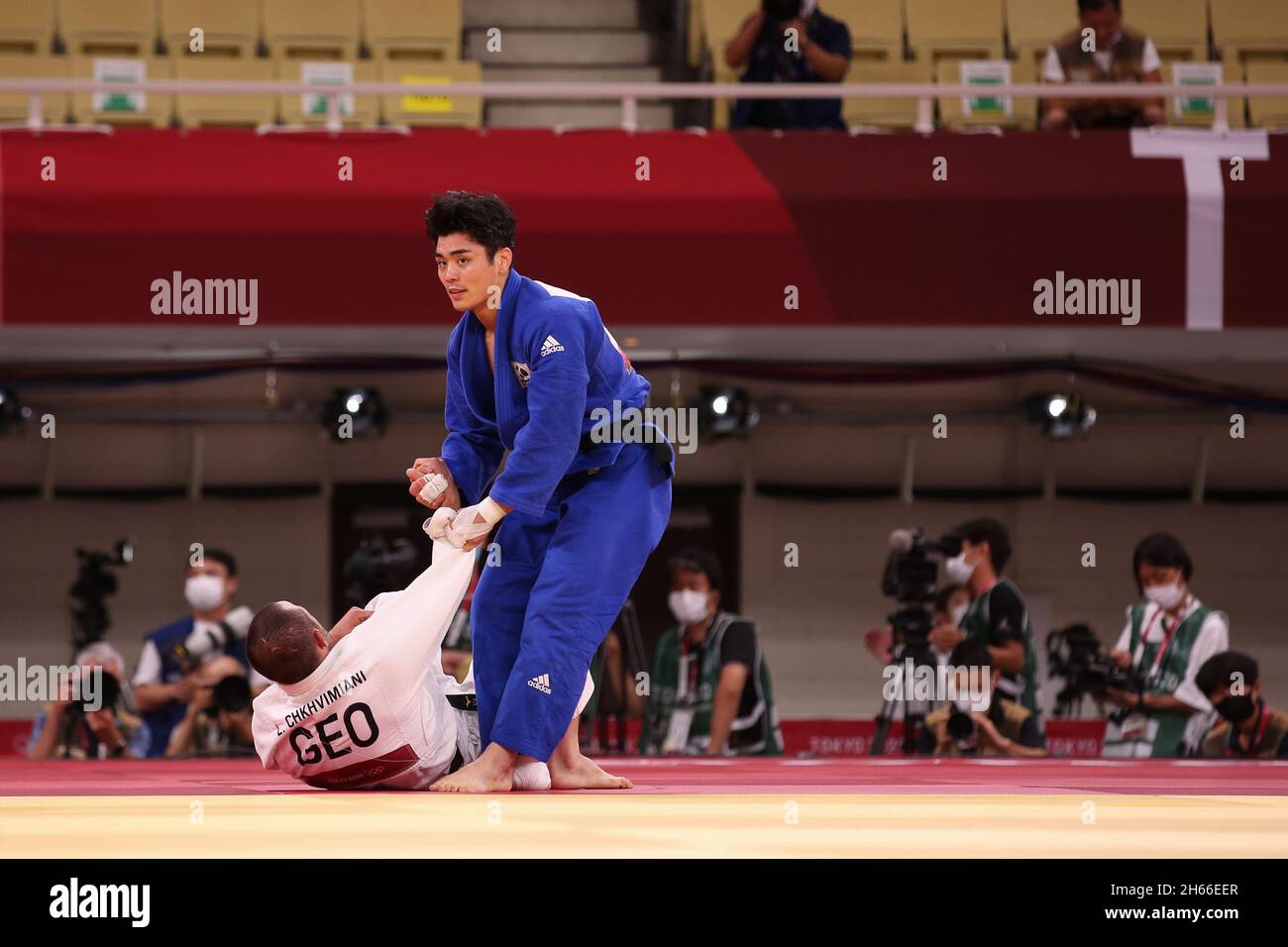 JULY 24th, 2021 - TOKYO, JAPAN: Lukhumi CHKHVIMIANI of Georgia (white ...