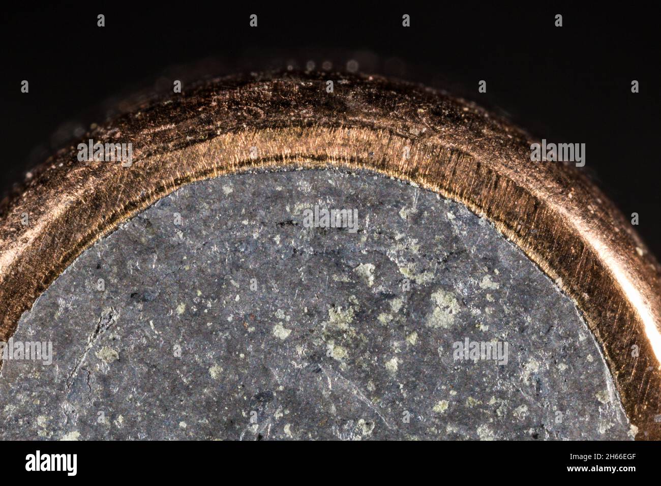 Base of Full Metal Jacket bullet, macro Stock Photo - Alamy