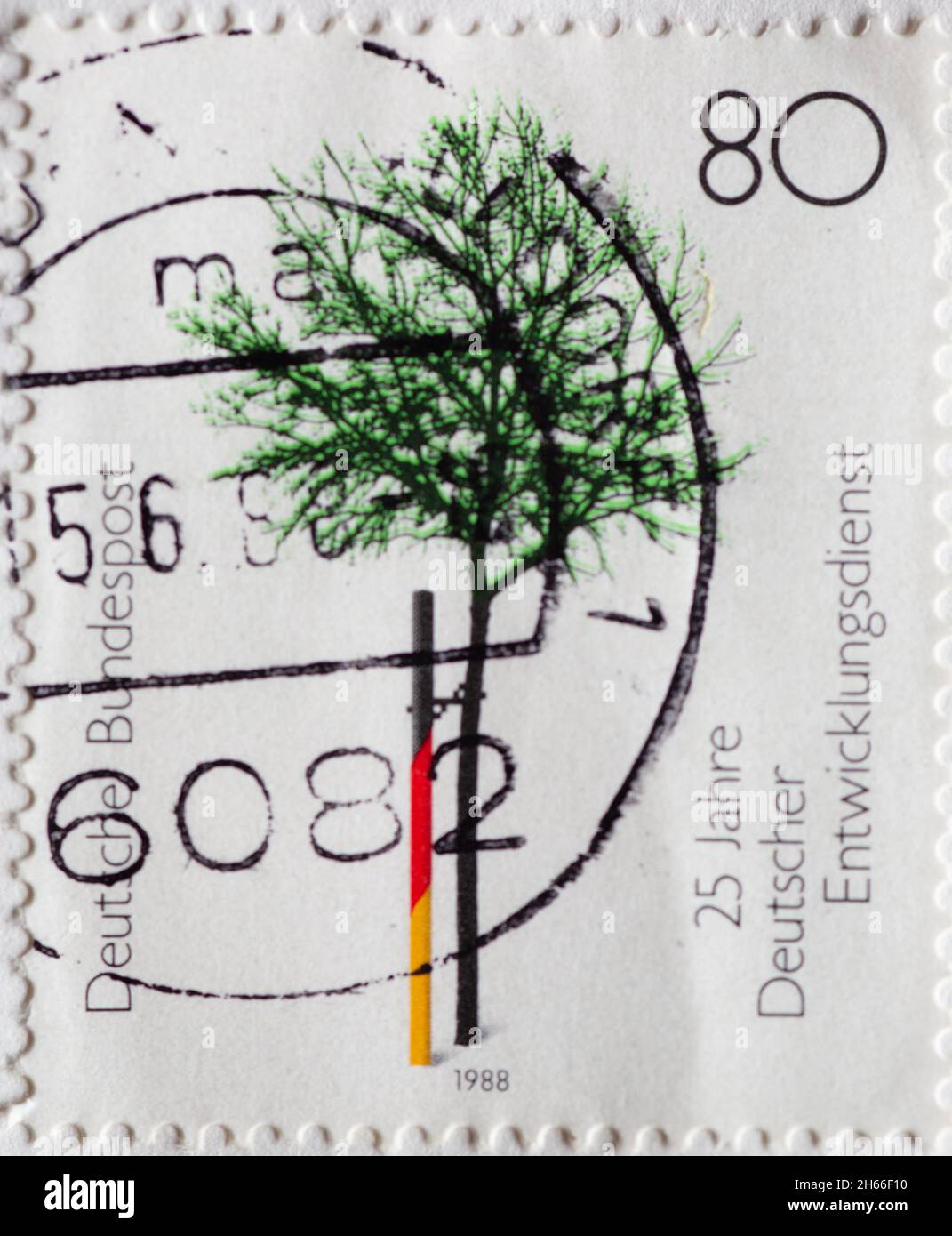 GERMANY - CIRCA 1988: a postage stamp from Germany, showing a planted ...