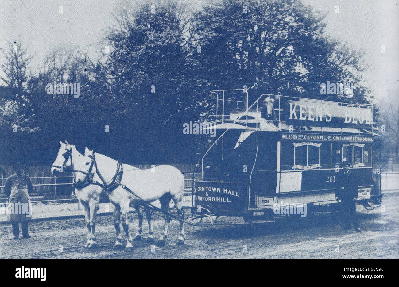 Vintage photo of horse drawn London Transport 1900s Stock Photo - Alamy