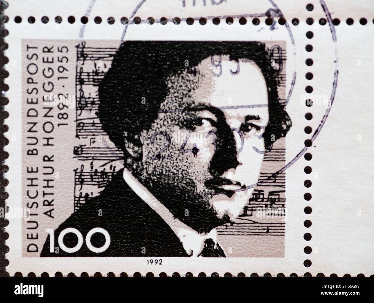 GERMANY - CIRCA 1992: a postage stamp from Germany, showing portrait ...