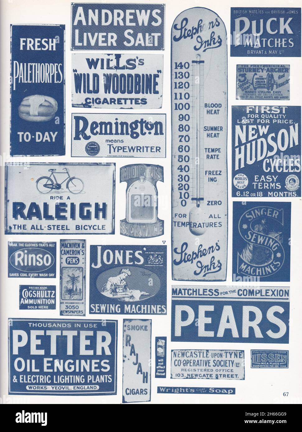 Vintage Enamel Signs of 1900s Stock Photo - Alamy