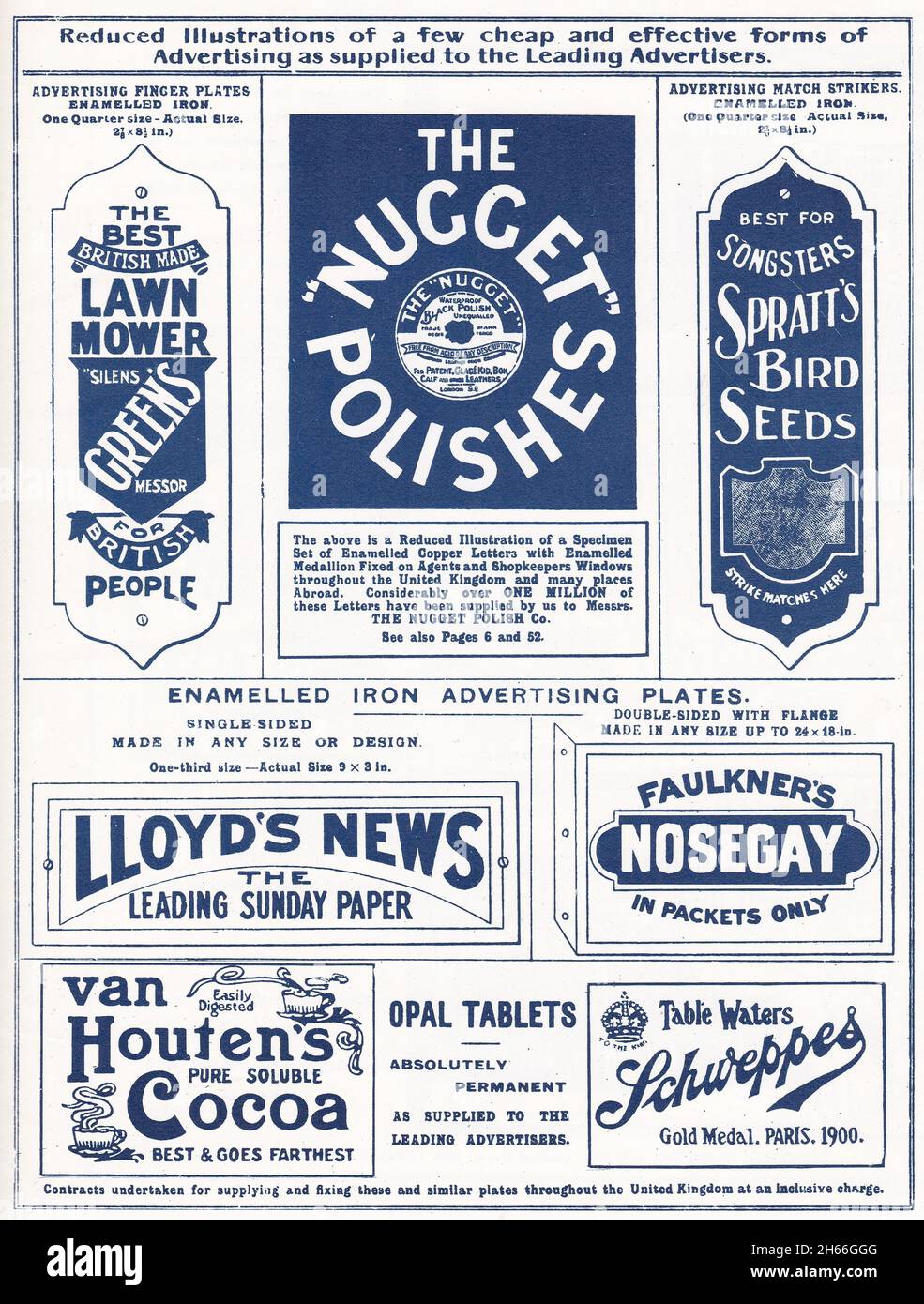 Vintage Enamel Signs of 1900s Stock Photo - Alamy