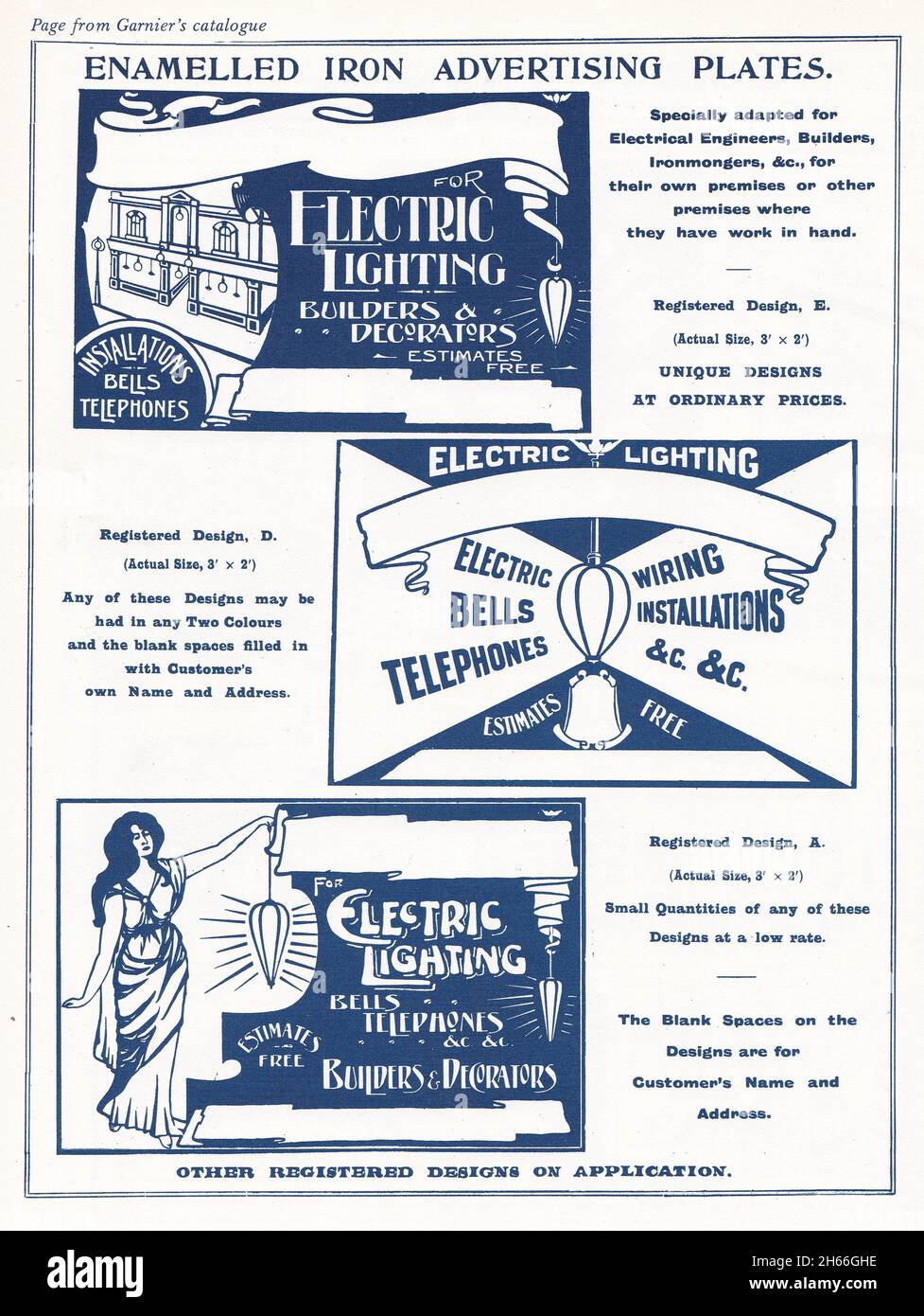 Vintage Enamel Signs of 1900s Stock Photo - Alamy