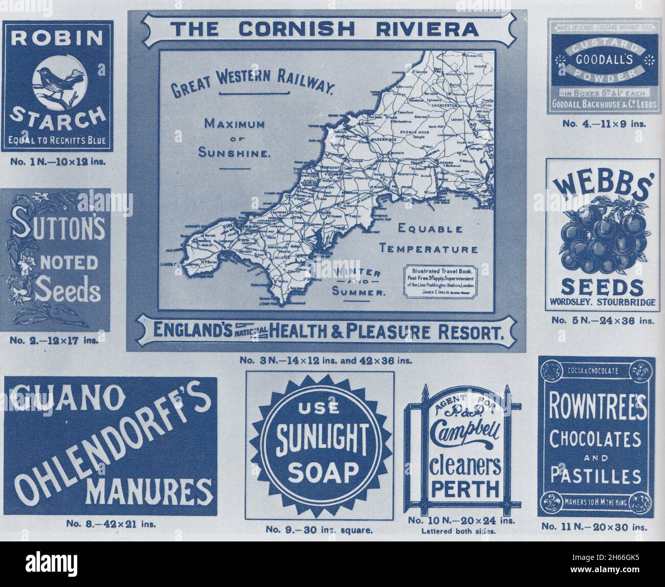 Vintage Enamel Signs of 1900s Stock Photo - Alamy