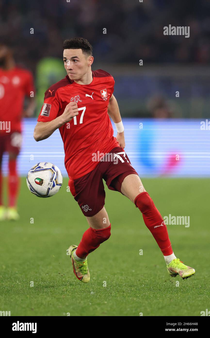 Rome, Italy, 12th November 2021. Ruben Vargas of Switzerland during the ...