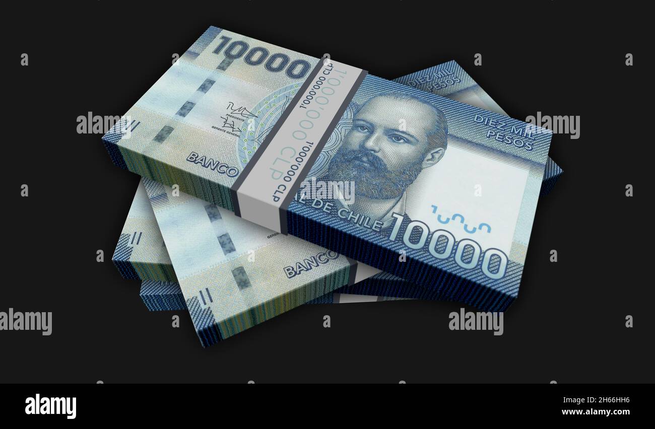 Chilean banknotes chile money hi-res stock photography and images - Alamy