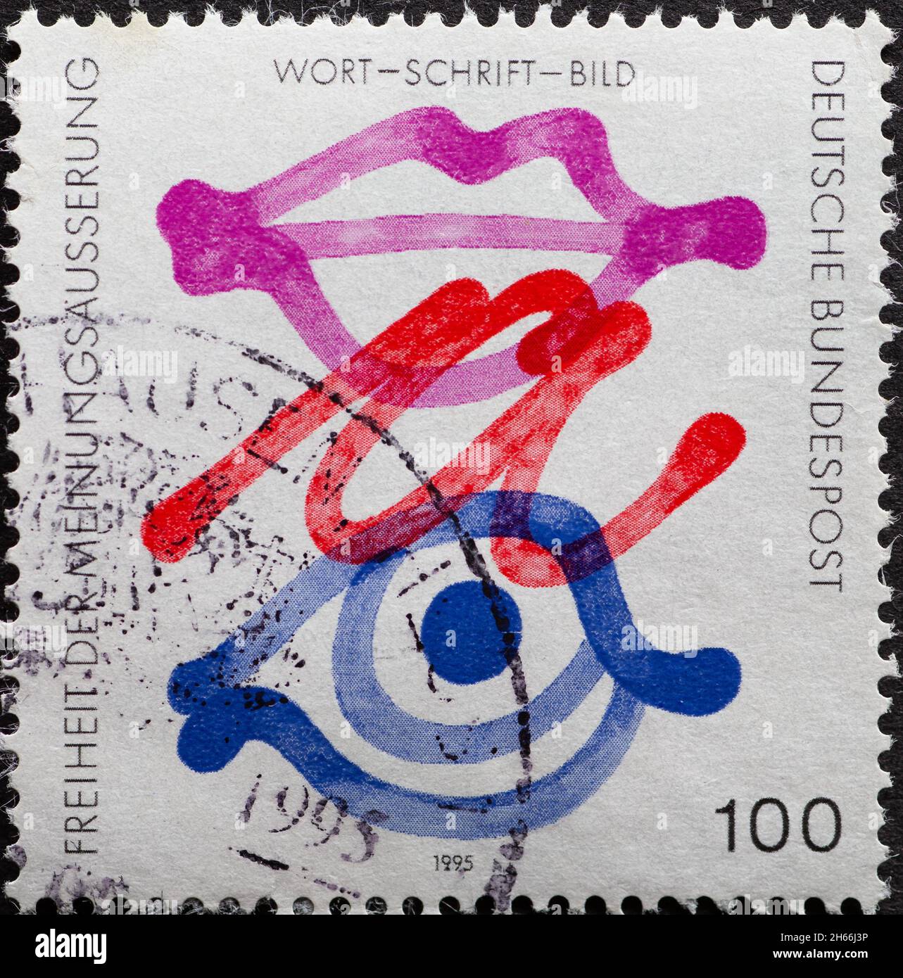 GERMANY - CIRCA 1995 : a postage stamp from Germany, showing a graphic ...