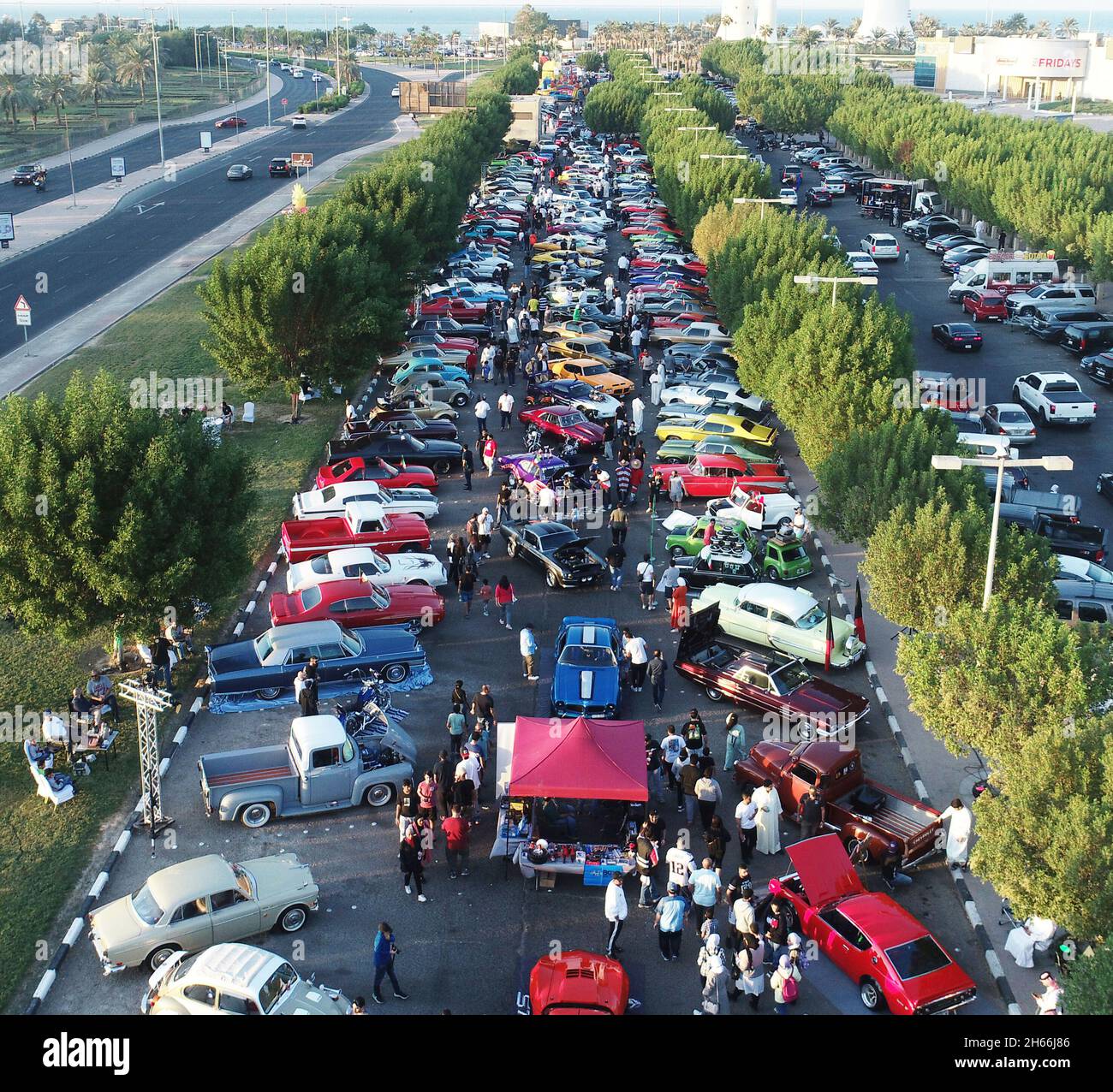 Kuwait City. 13th Nov, 2021. Aerial photo taken on Nov. 13, 2021 shows ...