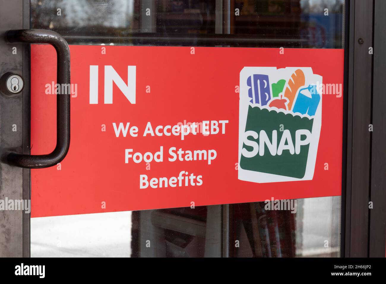 Ft. Wayne - Circa November 2021: SNAP and EBT Accepted here sign. SNAP ...