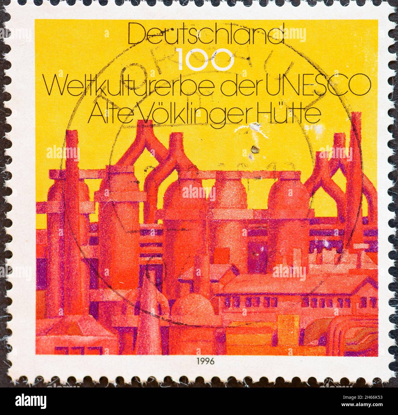 GERMANY - CIRCA 1996 a postage stamp from Germany, showing the historic ...