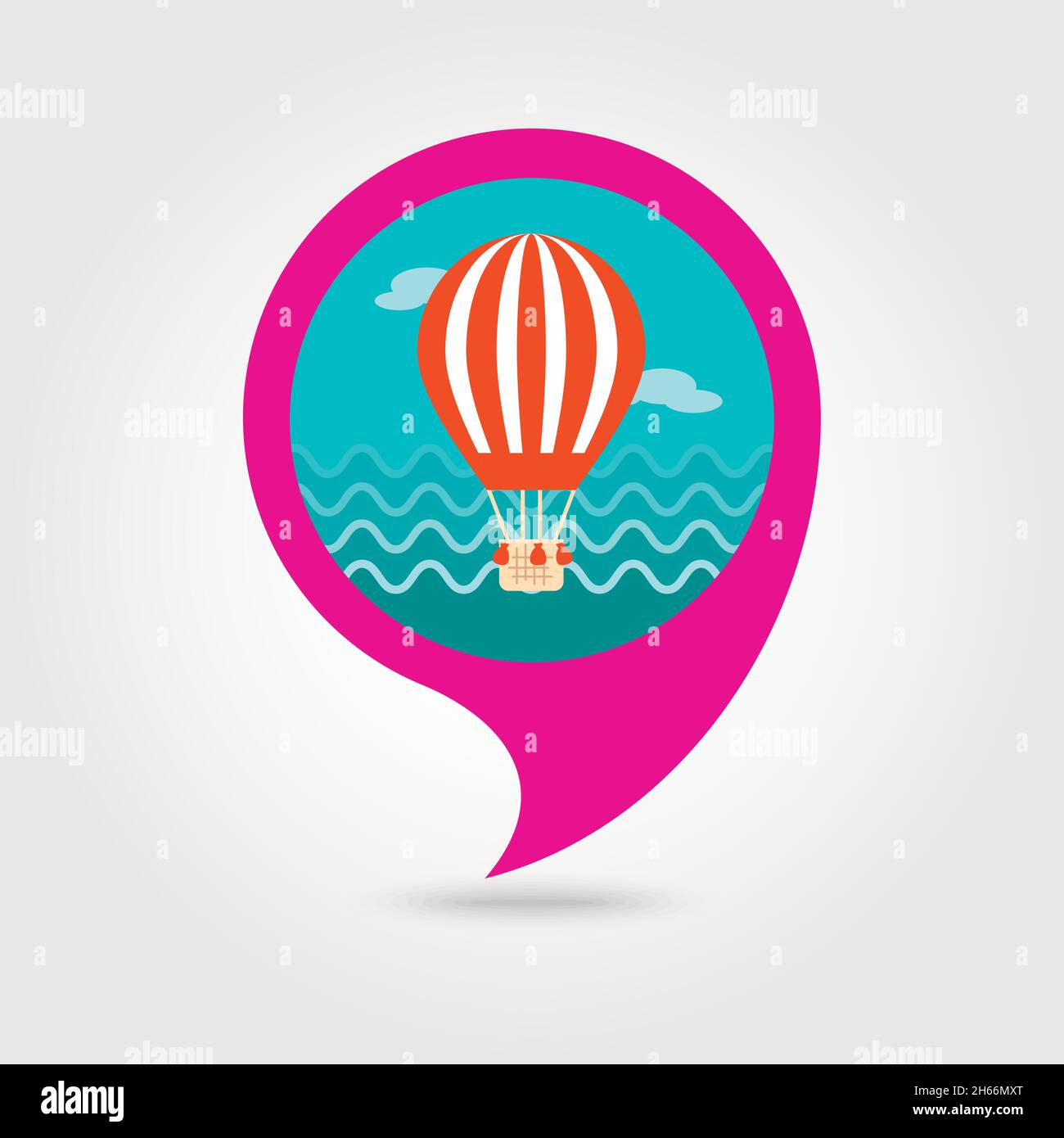 Map pin pointer balloon icon Stock Vector Images - Alamy