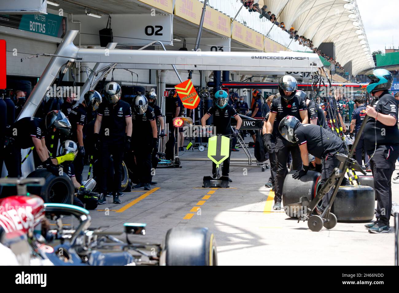 Sao Paulo, Brazil. 13th Nov, 2021. Mercedes-AMG Petronas F1 Team during ...