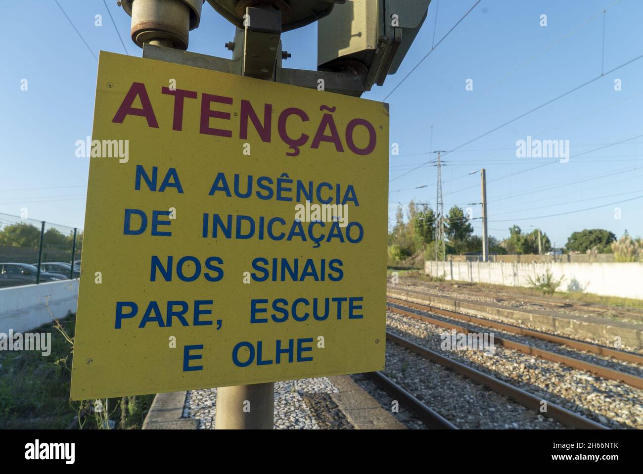 Street sign. Attention, in the absence of indication of the stop signs ...