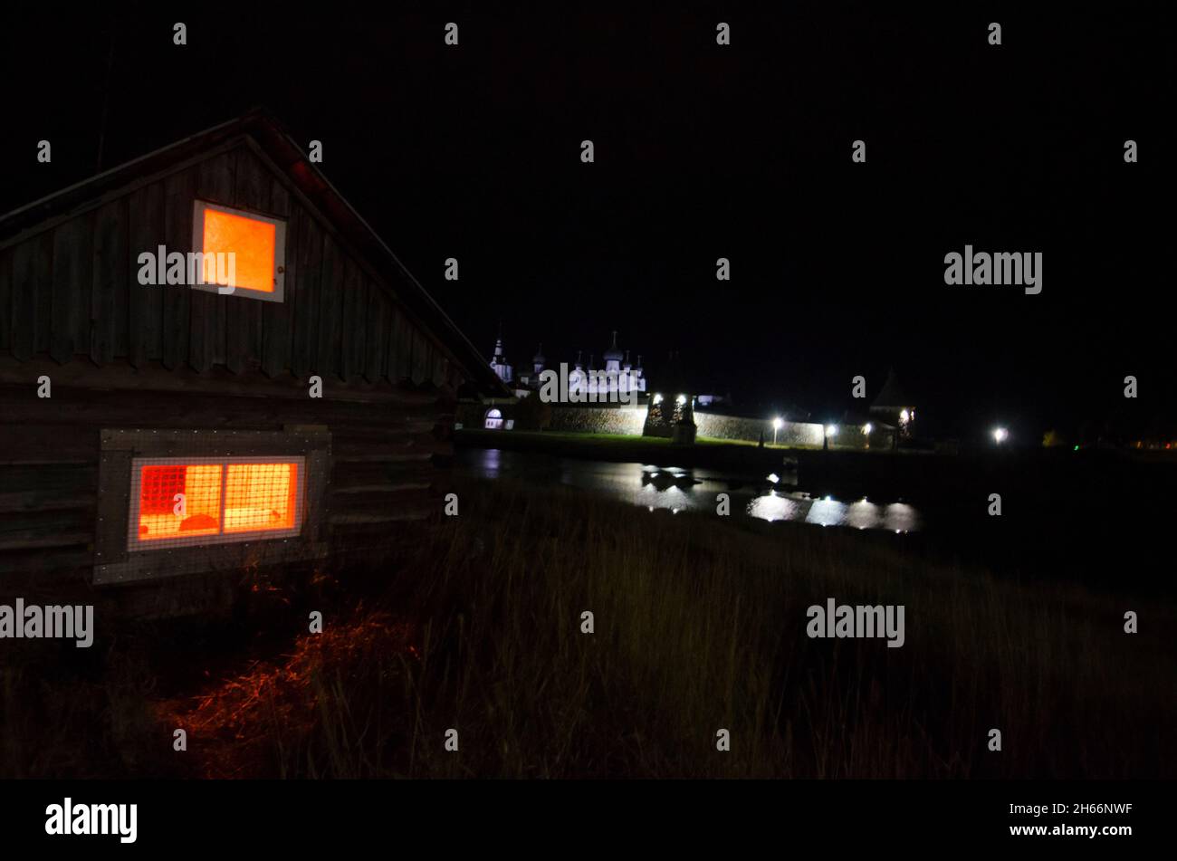 Red light from the window Stock Photo - Alamy