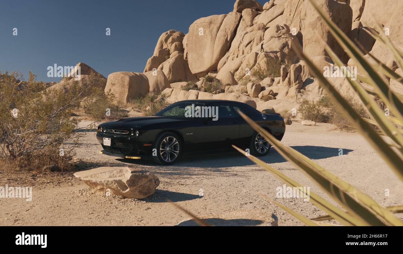 Mojave Desert, USA - September 2,2021:American muscle car Dodge ...