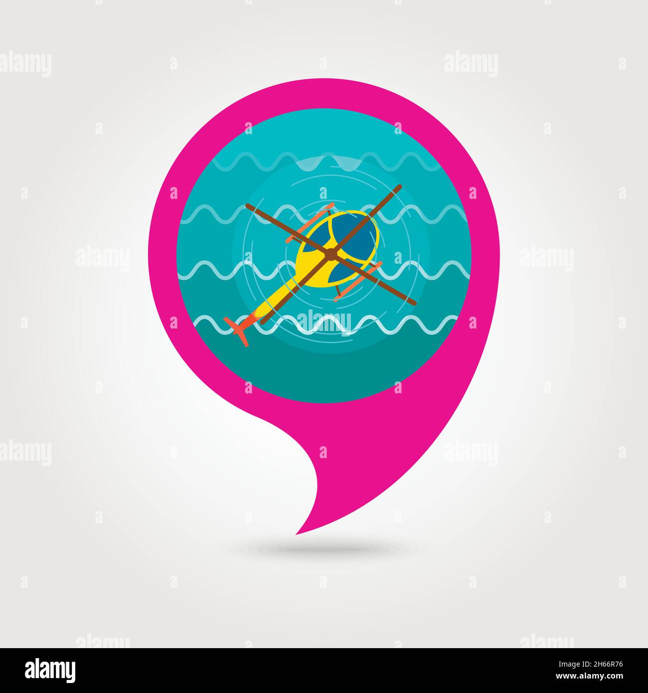 Helicopter vector pin map icon. Travel Map pointer. Summer Map markers ...