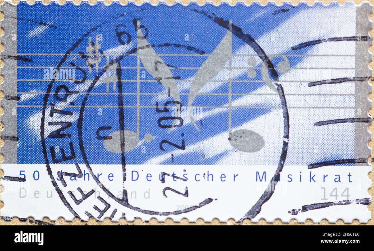 Musical note stamp hi-res stock photography and images - Alamy