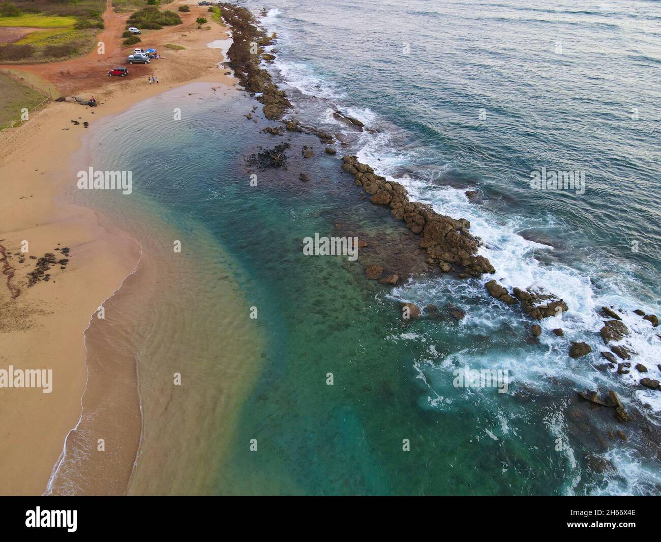 Rocky shore at Saltpond beach near Hanapepe on Kauai Stock Photo - Alamy