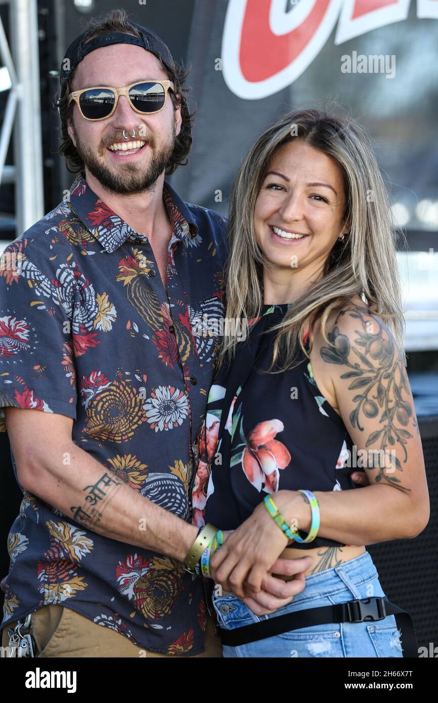 November 13, 2021: Sheena Dressel, and the lead drummer of the band ...