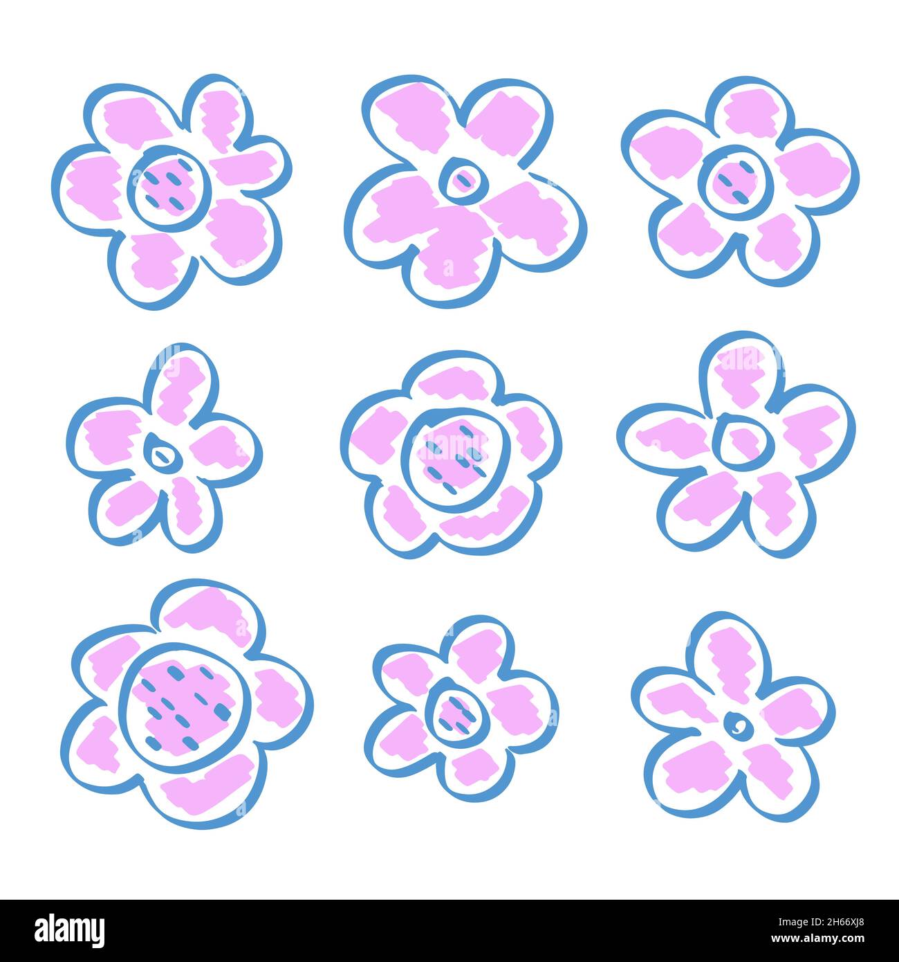 Pink flowers plant Stock Vector Images - Alamy