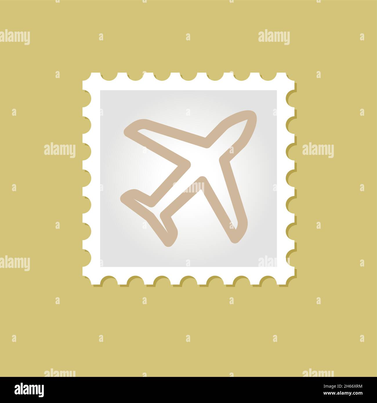 Airplane vector stamp outline silhouette, eps 10 Stock Vector Image ...