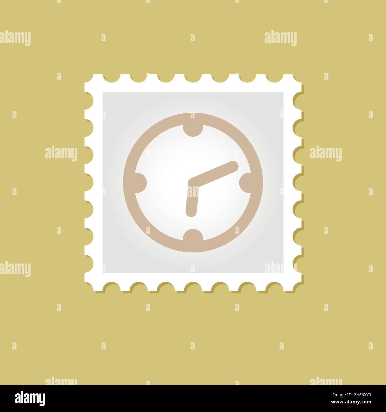 Clock vector stamp outline illustration, eps 10 Stock Vector Image ...