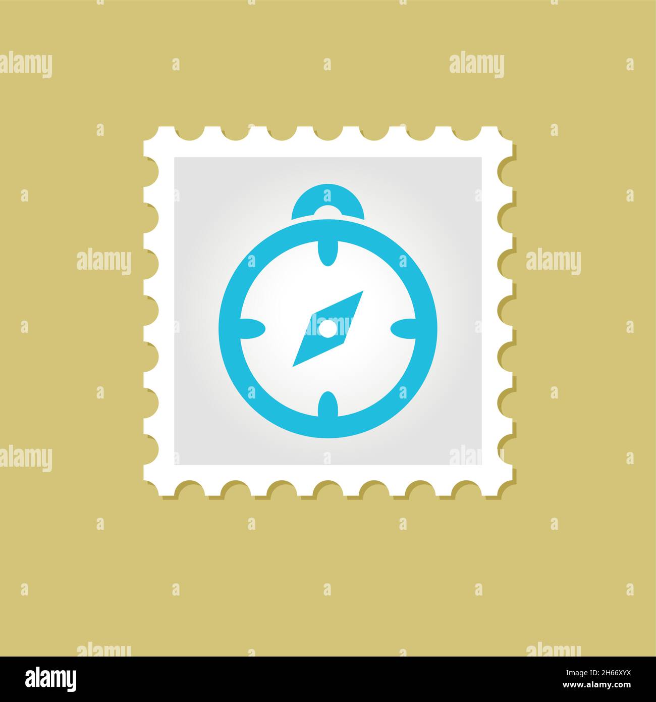 Compass vector stamp outline illustration, eps 10 Stock Vector Image ...