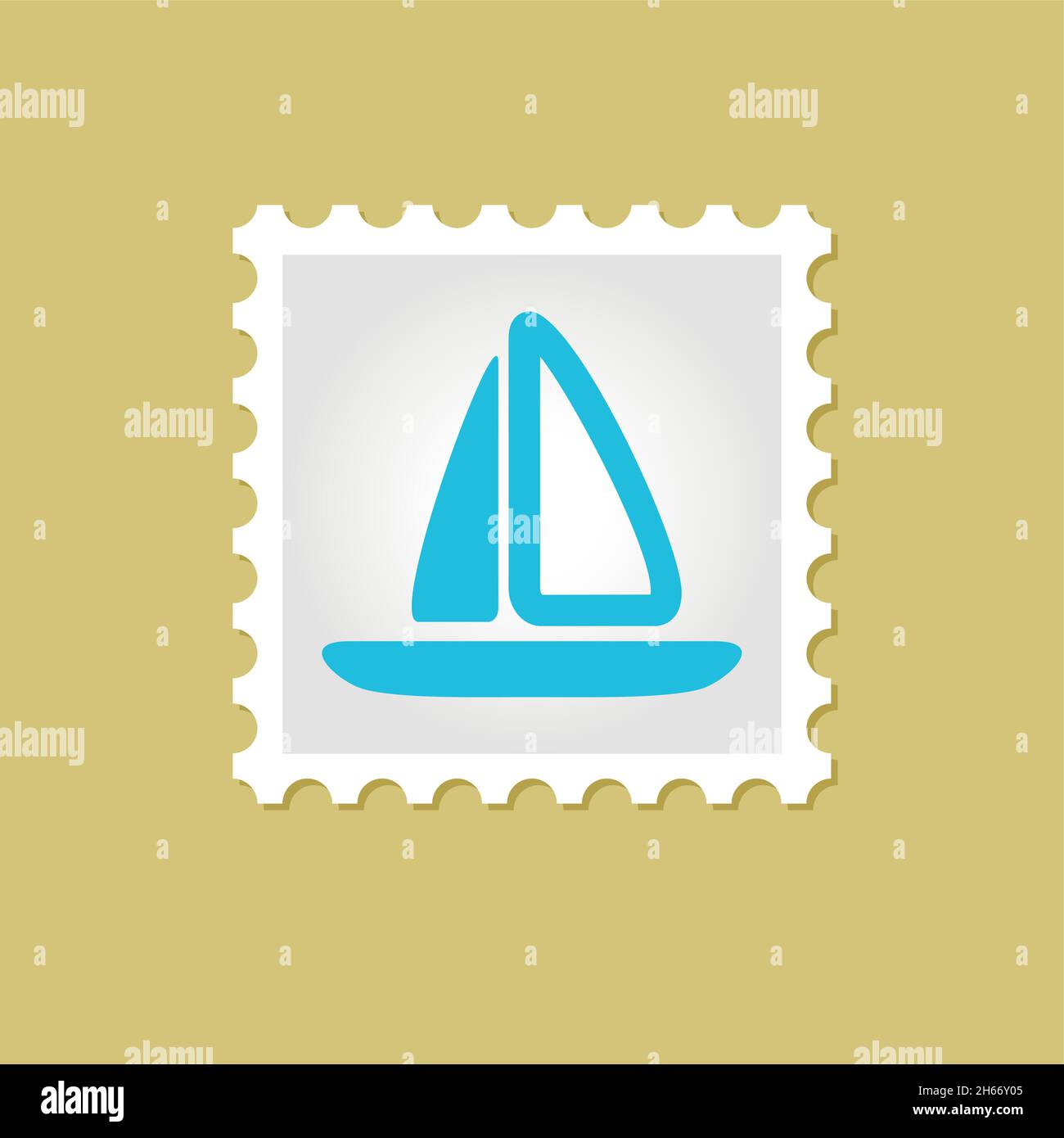 Stamp ship sailboat postage stamp Stock Vector Images - Alamy