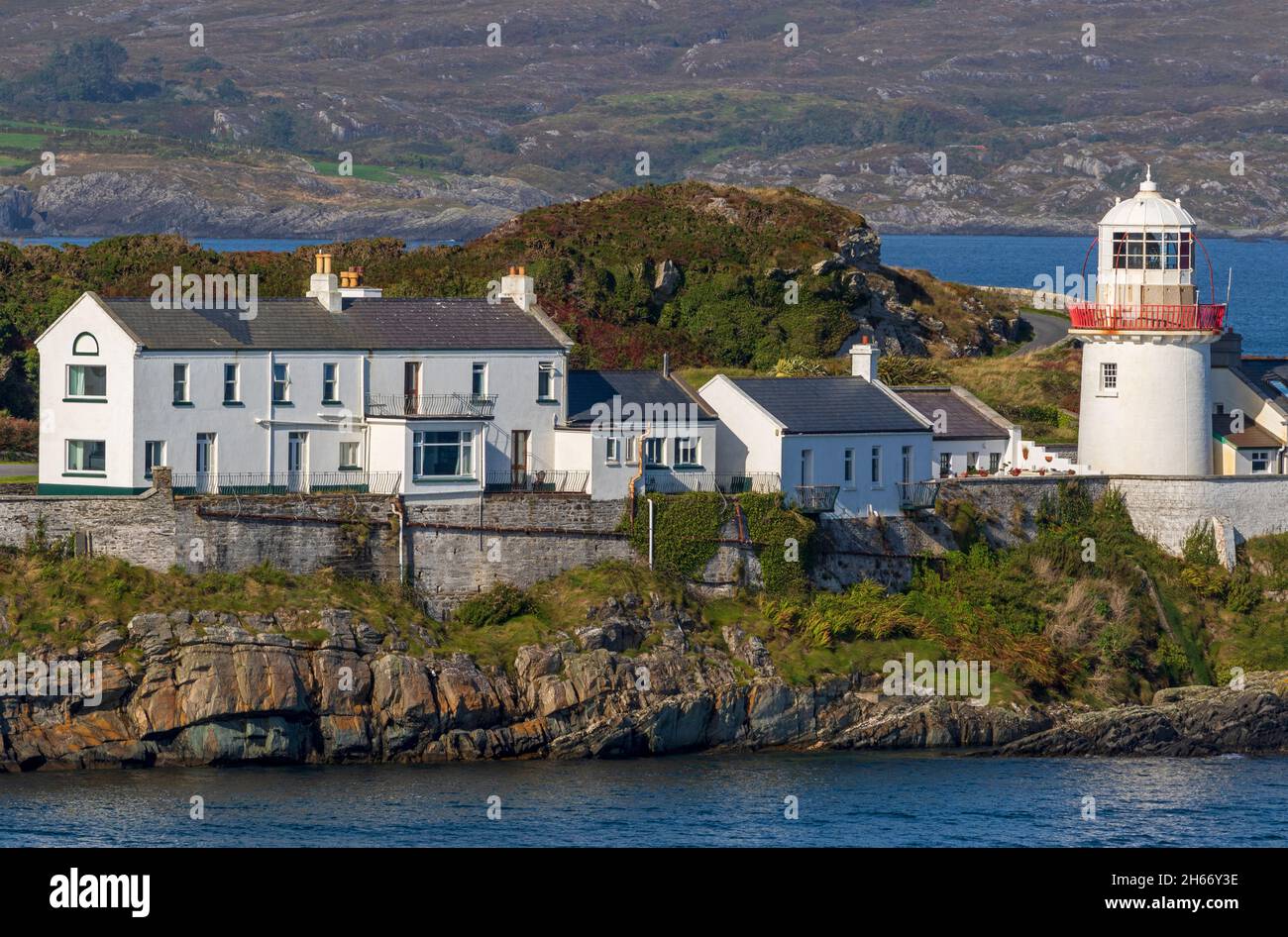 Rock Island Lighthouse, Crookhaven, County Cork, Ireland Stock Photo ...