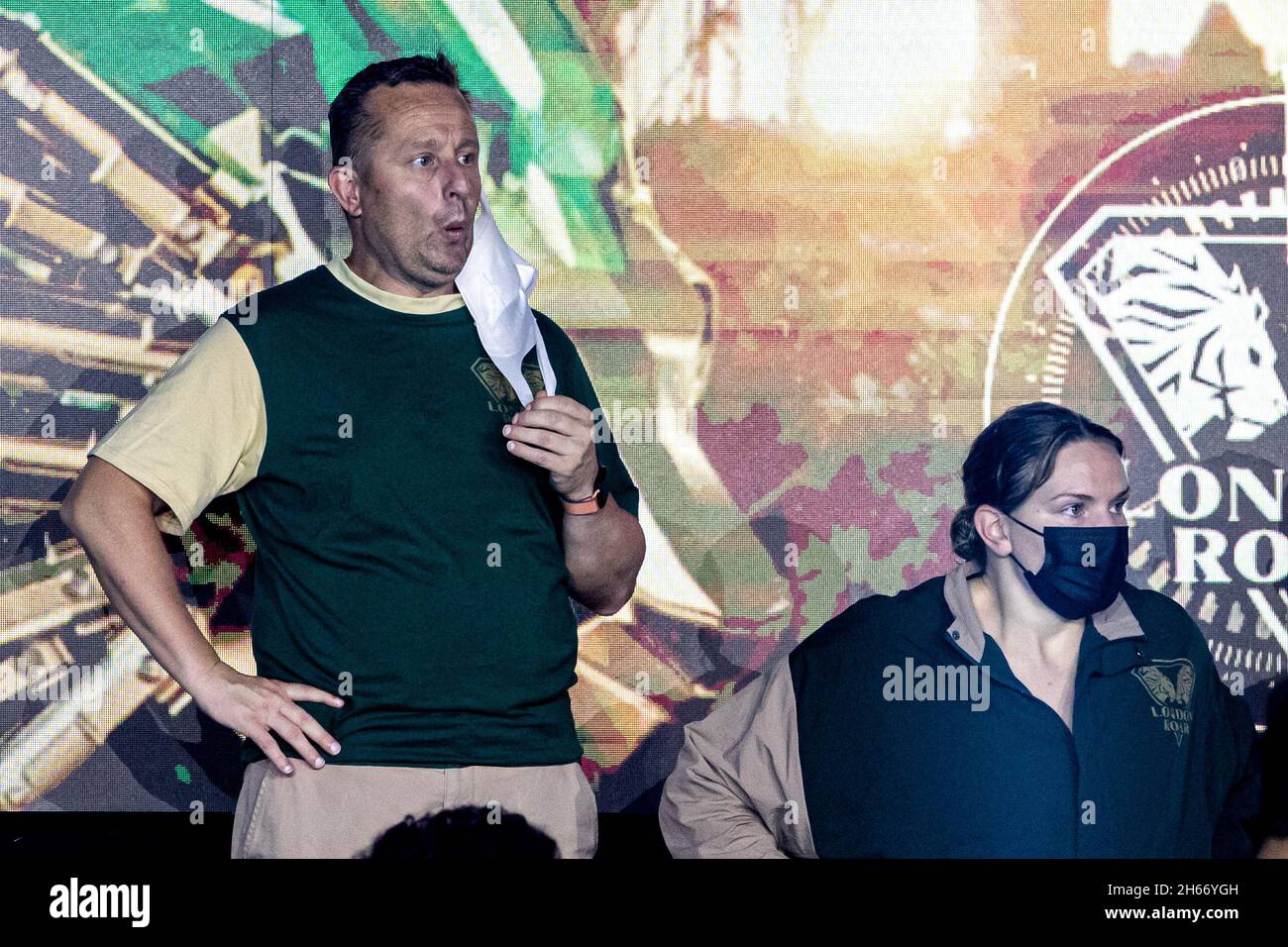 EINDHOVEN, NETHERLANDS - NOVEMBER 13: Coach Mark Faber during the ISL ...