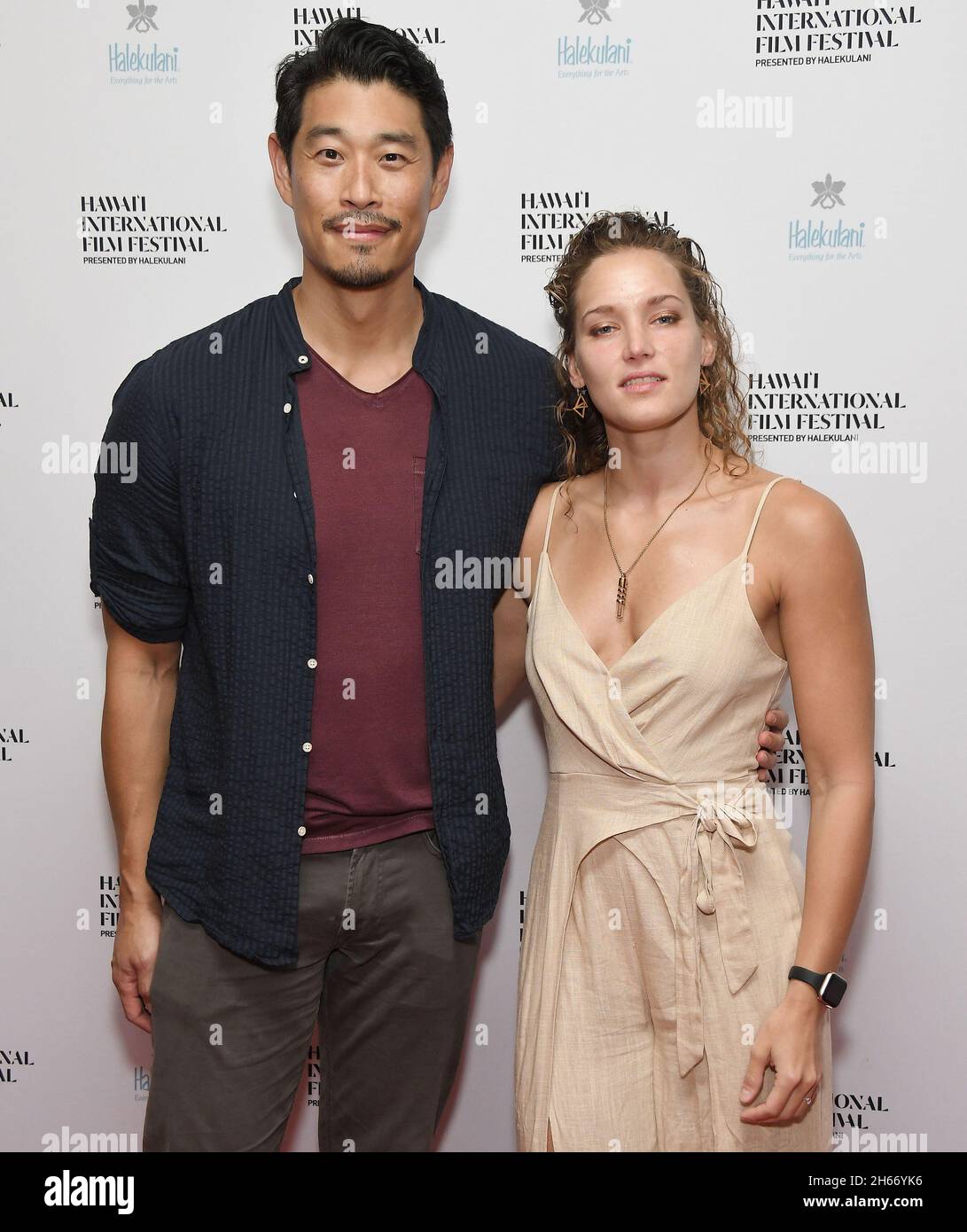 Honolulu, Hawai'i.12th Nov, 2021. (L-R) Actor Tim Chiou and Gaelle ...