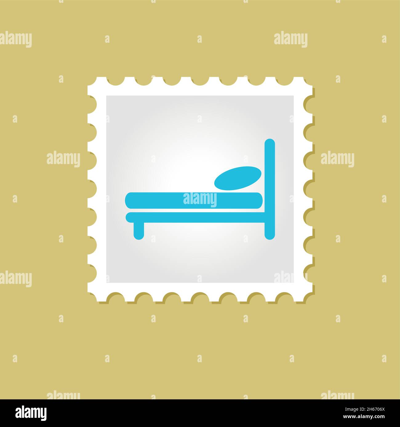 Bed vector stamp outline silhouette, eps 10 Stock Vector Image & Art ...