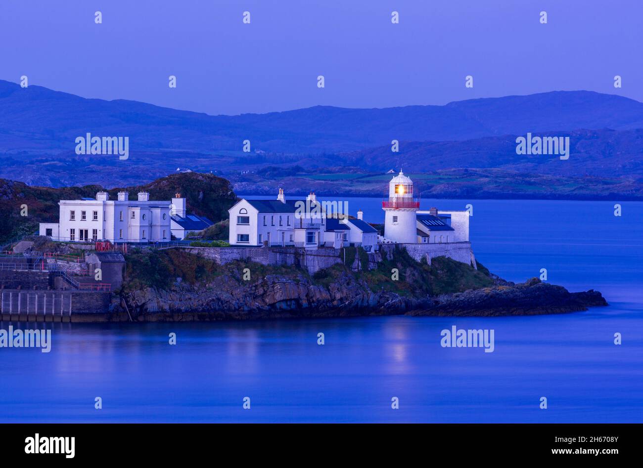 Rock Island Lighthouse, Crookhaven, County Cork, Ireland Stock Photo ...