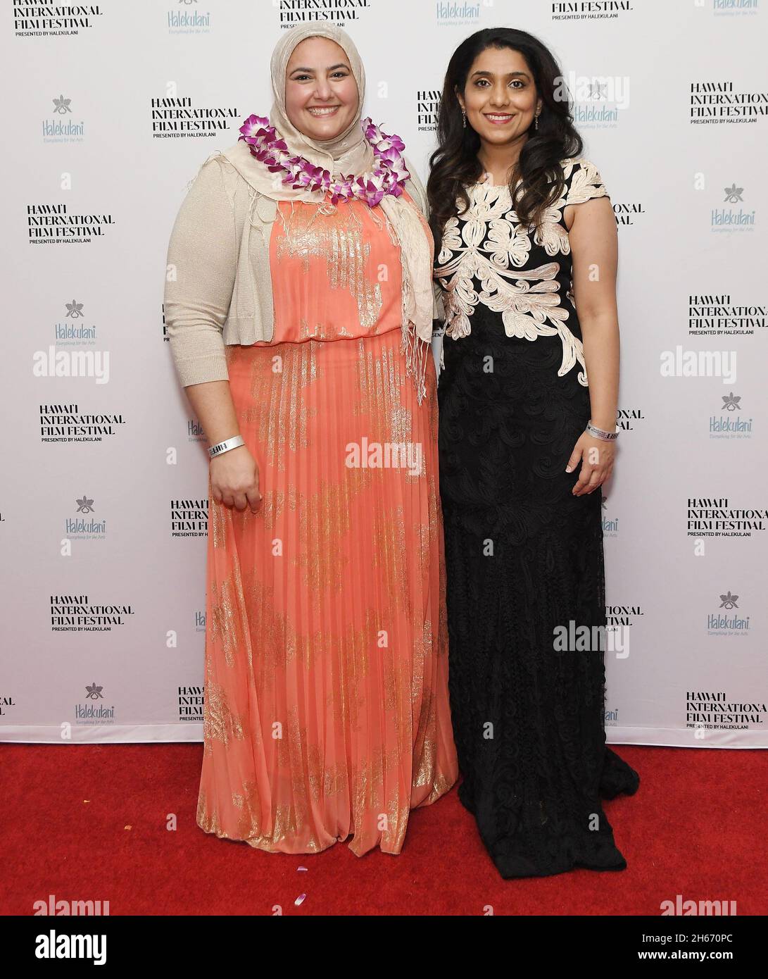 Los Angeles, USA. 12th Nov, 2021. (L-R) Filmmaker Iman Zawahry and ...