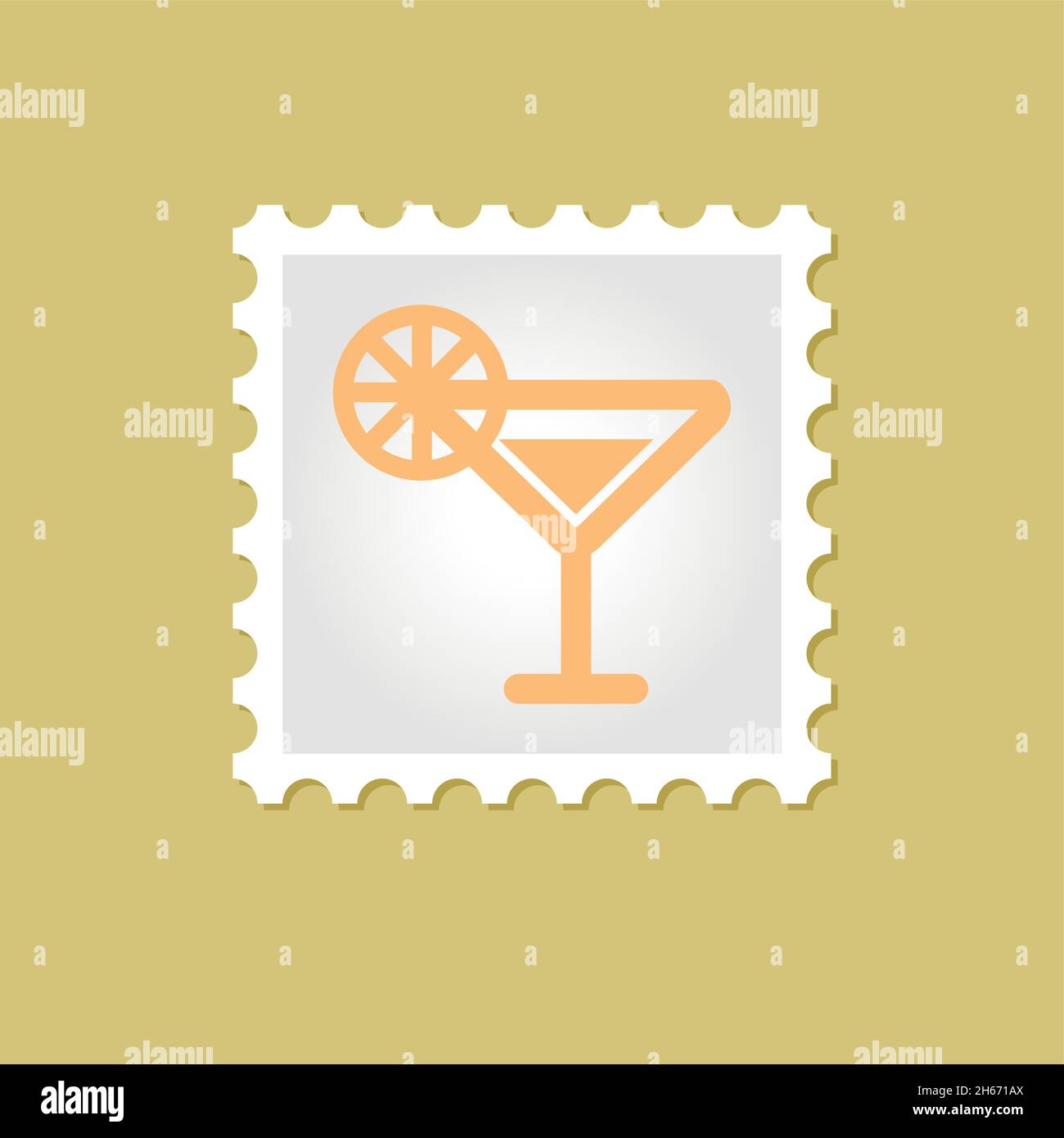 Cocktail vector stamp outline isolated, eps 10 Stock Vector Image & Art ...