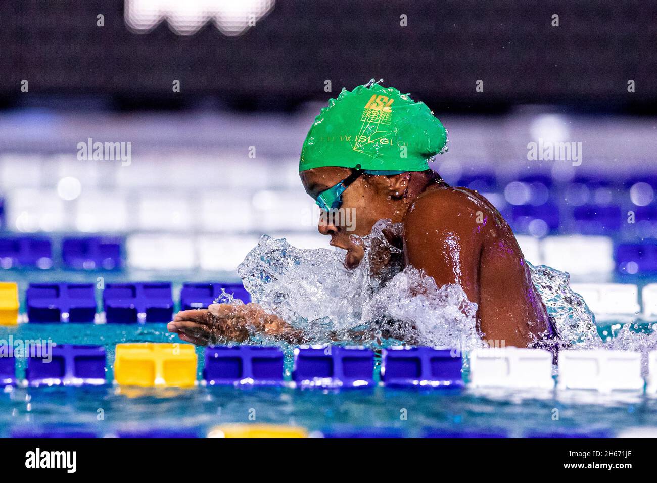 EINDHOVEN, NETHERLANDS - NOVEMBER 13: Alia Atkinson during the ISL ...
