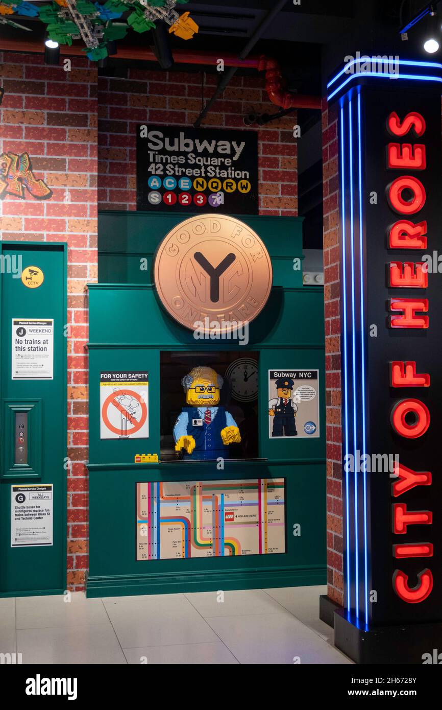 LEGO Toy Store, Rockefeller Center, 2021, NYC, USA Stock Photo - Alamy