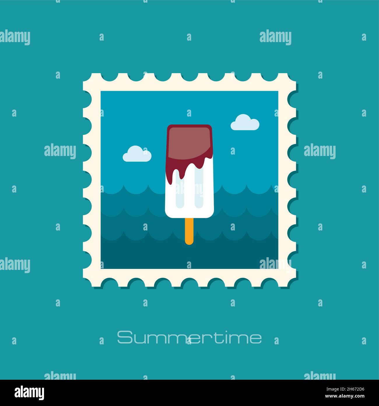 Ice Cream flat stamp, vector illustration eps 10 Stock Vector Image ...