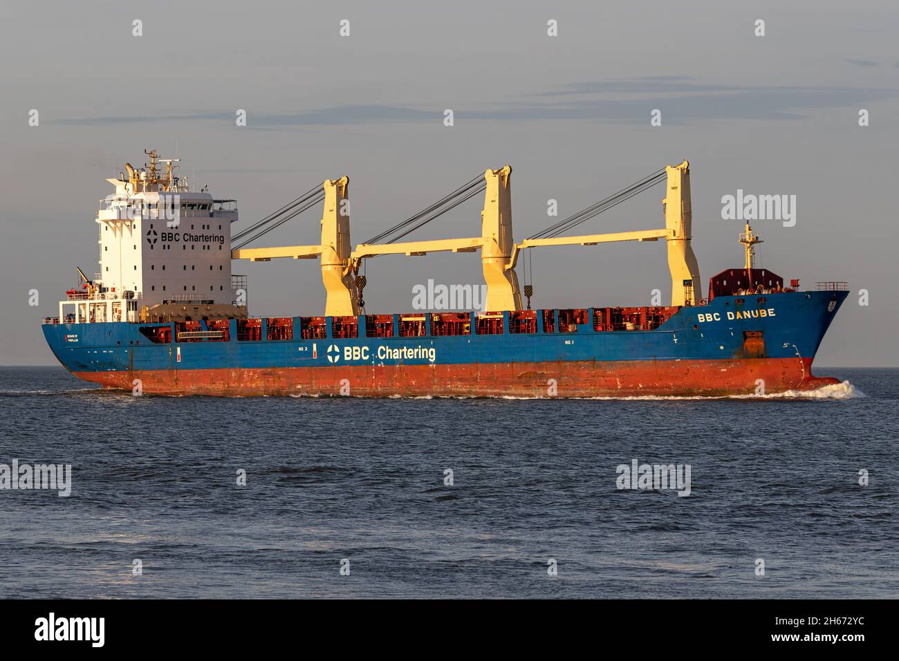 general cargo vessel BBC DANUBE on the river Elbe Stock Photo - Alamy