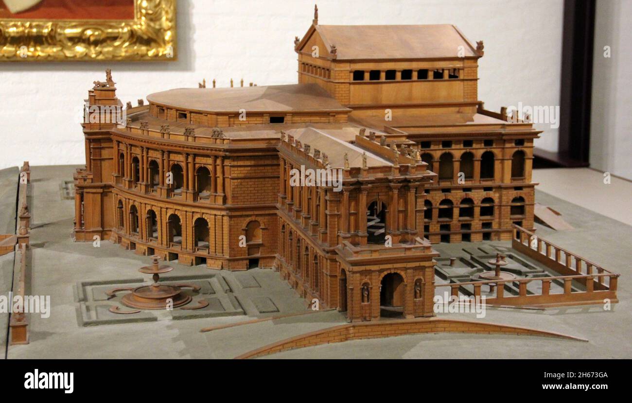 Scale model of the Semperoper, the opera house of the Saxon State Opera ...